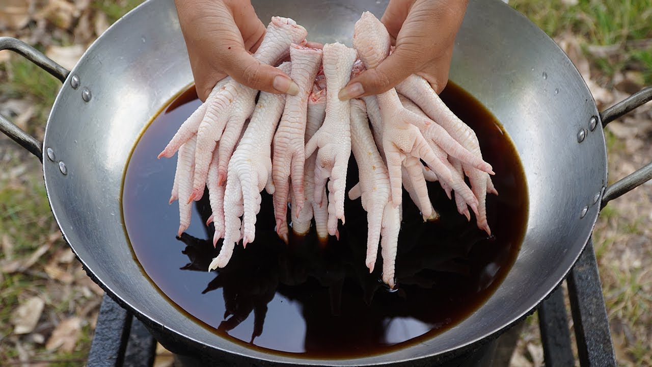 Tasty Fried Spicy Chicken Feet Recipe | Kdeb Cooking - YouTube