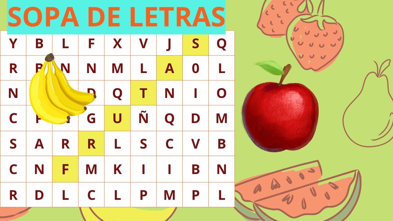 Sopa De Letras De 10 Frutas En Ingles - Infoupdate.org