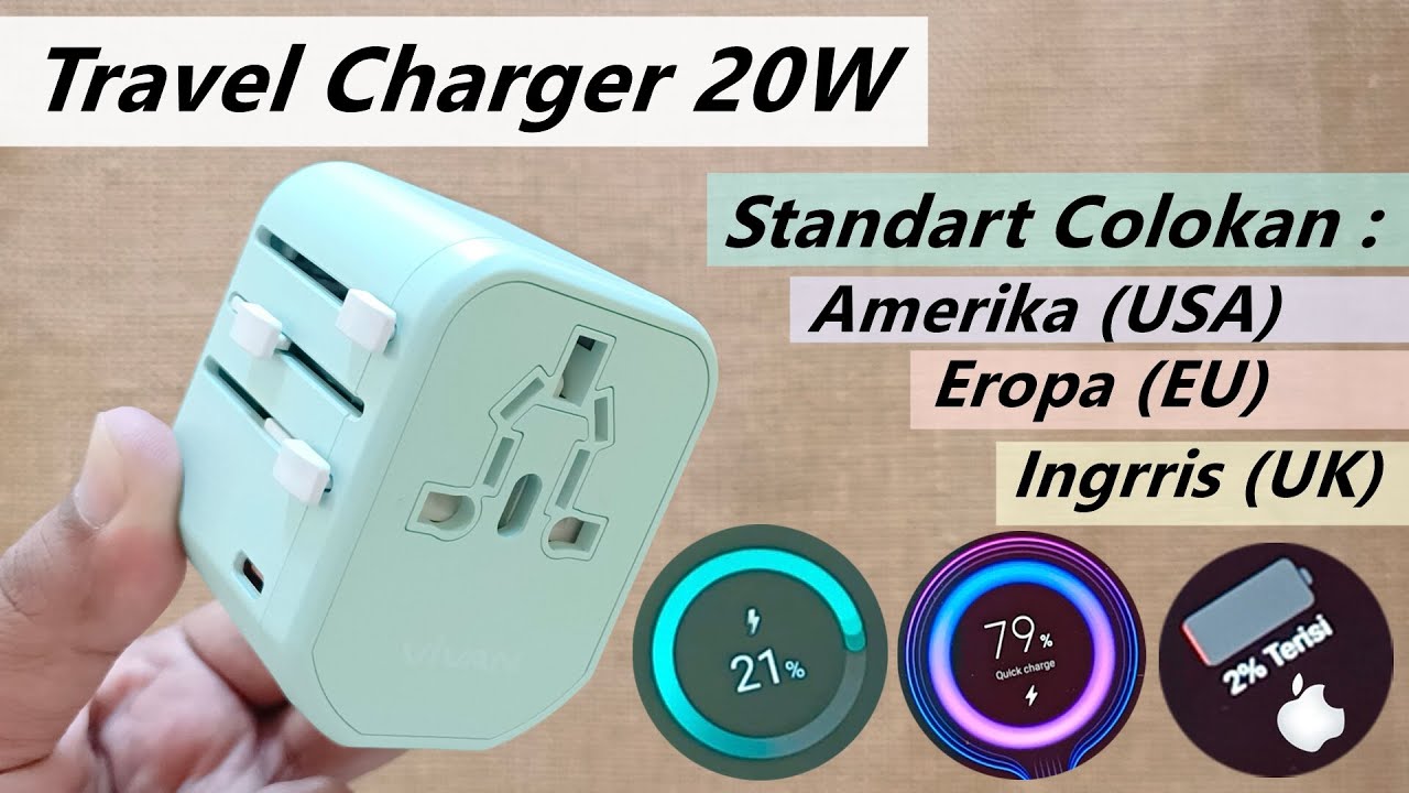 Tes Travel Charger Vivan VPS-T003A 20w Support Untuk 200 Negara | EU ...
