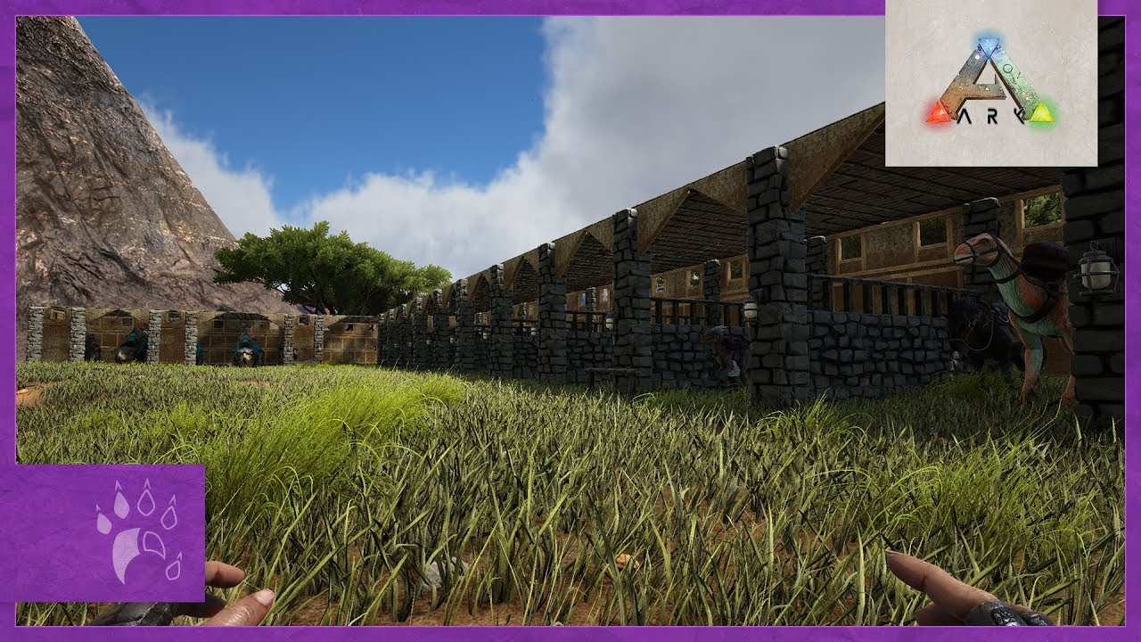 Desert Base Dino Stable Build | Ark: Crystal Isles (S0E08) - YouTube