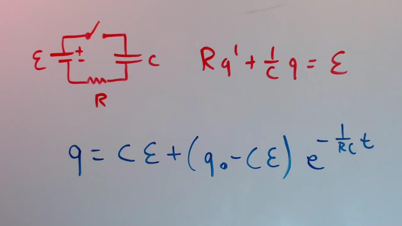 RC-Circuit with Direct Current - Differential Equation and Solutions ...