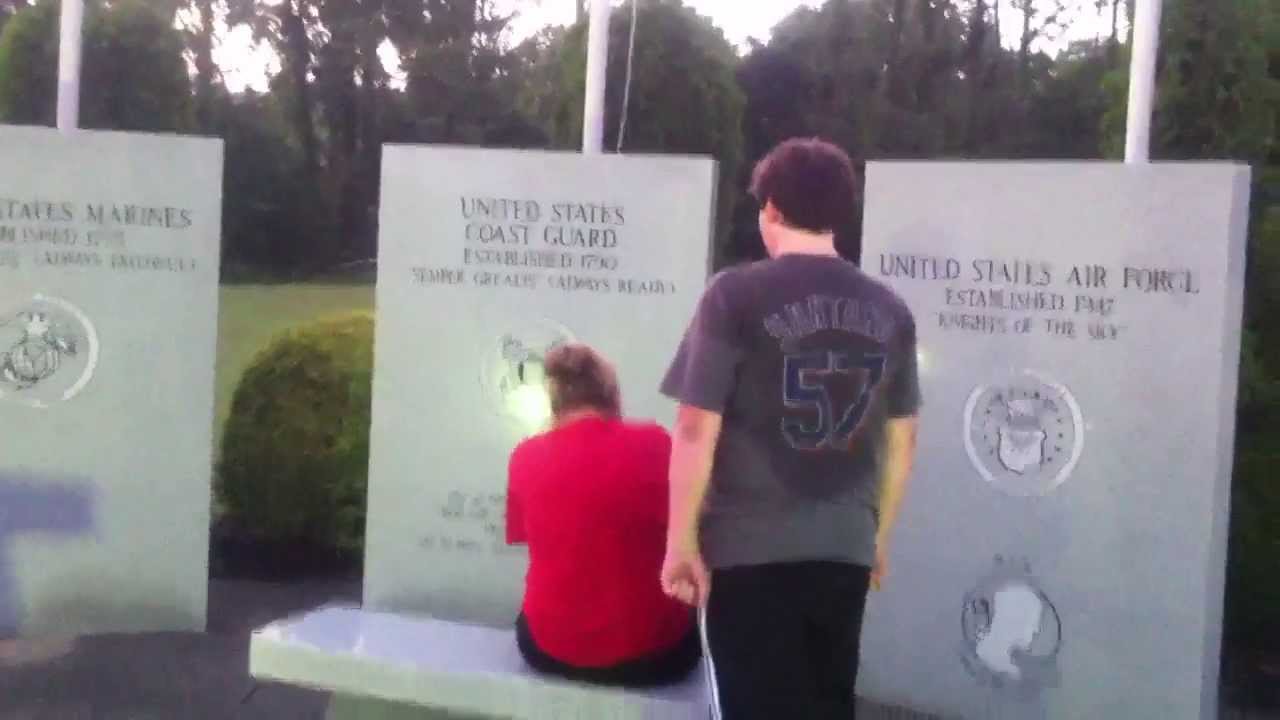 Disrespectful man at military memorial. - YouTube
