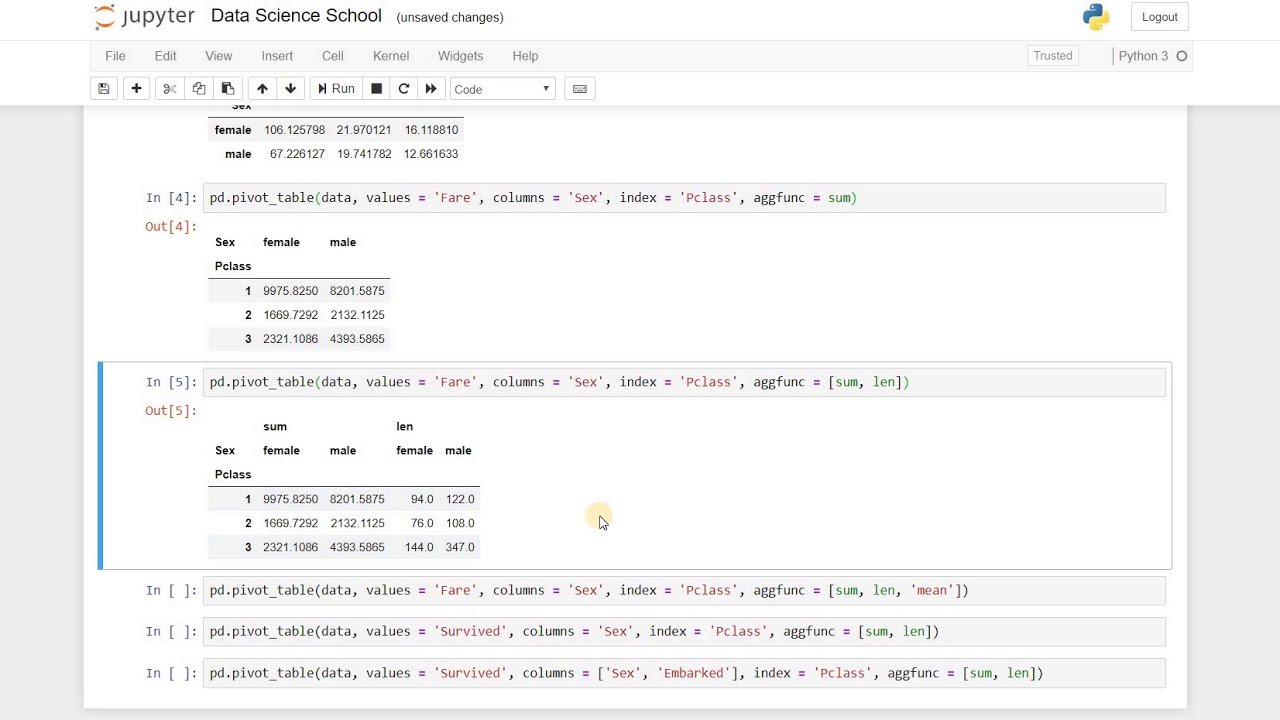 Data Science Python Pivot Table YouTube Data Science Python Pivot Table YouTube