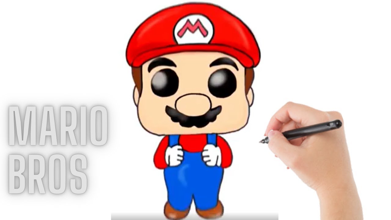 Como Dibujar a Mario Bros Funko Pop - YouTube