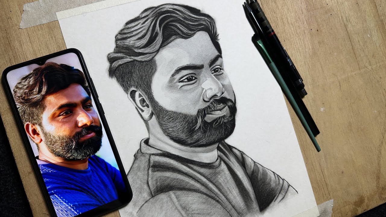 Realistic drawing part 2 ||how to draw a realistic portrait step by ...