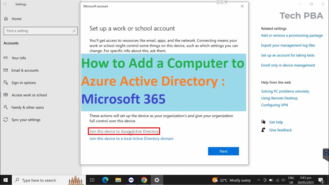 How To Join PC To Azure Active Directory Microsoft 365 How To Add How To Join PC To Azure Active Directory Microsoft 365 How To Add