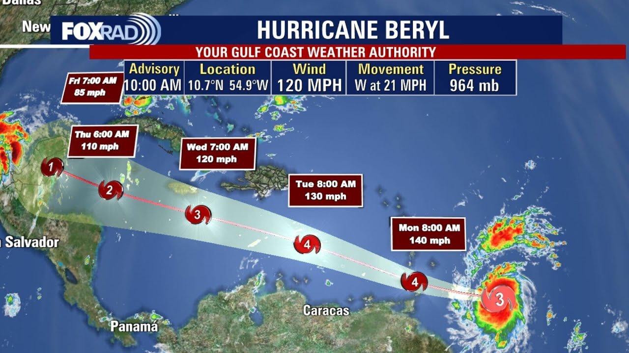 Hurricane Beryl forecast to become major storm with Caribbean in its ...