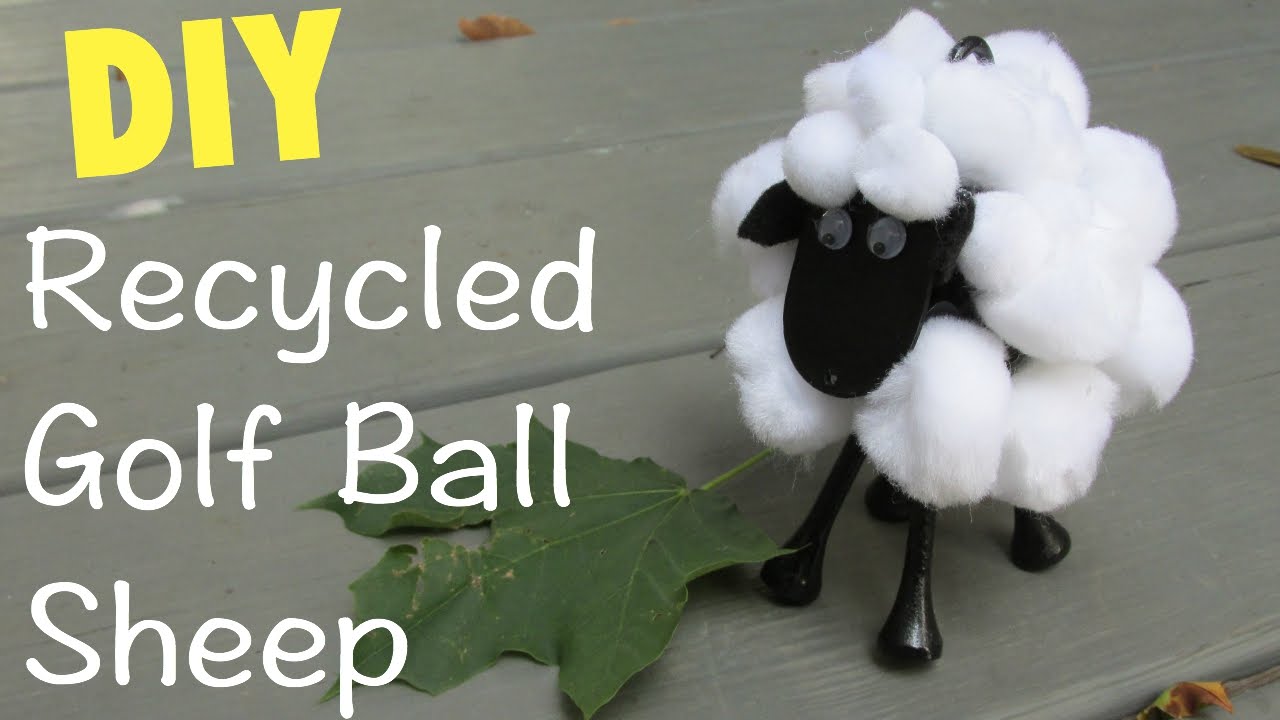 Sheep Golf Ball DIY Recycling Craft Series Craft Klatch - YouTube
