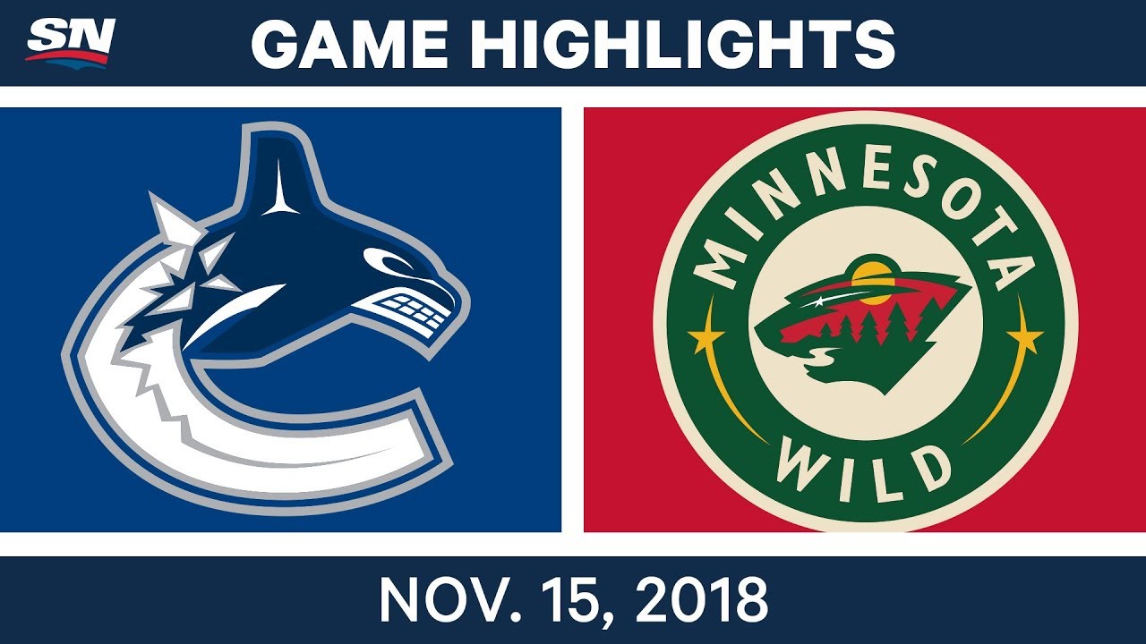 NHL Highlights | Canucks vs. Wild – Nov. 15, 2018 - YouTube