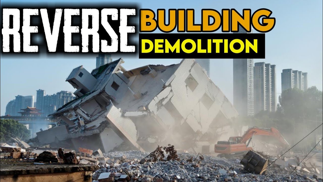 Reverse Building Demolition | Destroy Buildings | Implosion Compilation ...