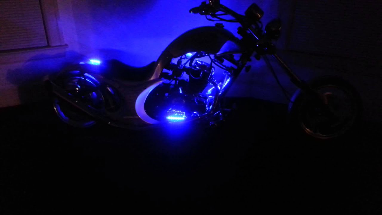250cc Chopper with LED lightkit - YouTube
