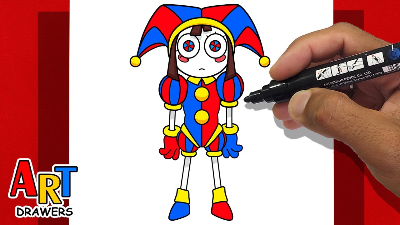 How To Draw Pomni - THE AMAZING DIGITAL CIRCUS - Ep 7 - YouTube