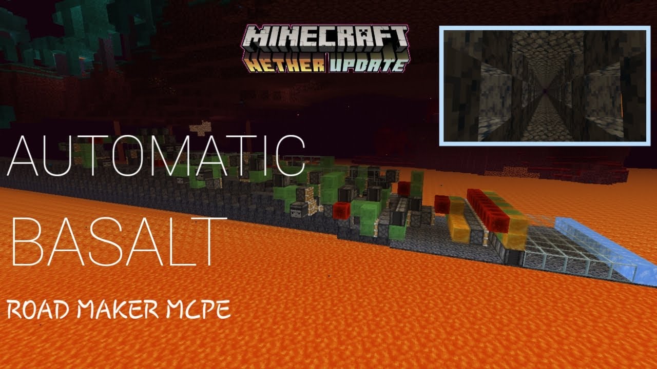 Automatic Basalt Road Maker MCPE Nether Update 1.16 +👍👍 - YouTube