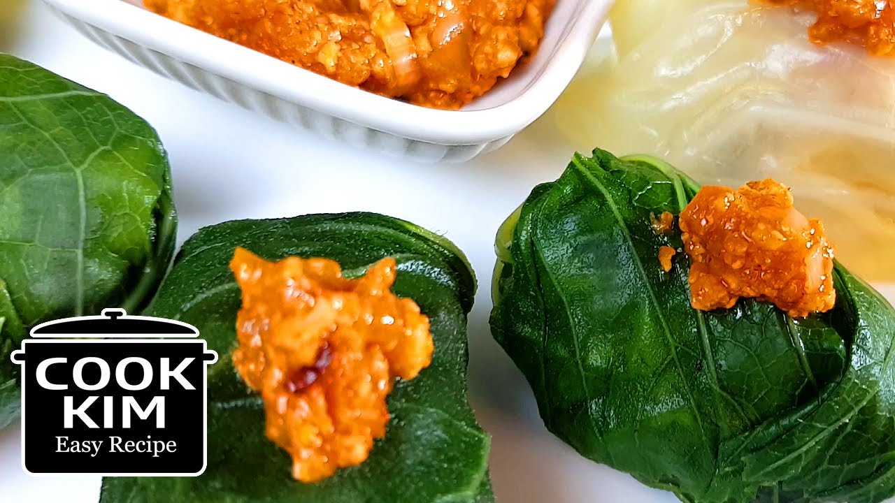 Vegetable Ssambap Recipe, 아욱쌈밥 만들기 - YouTube