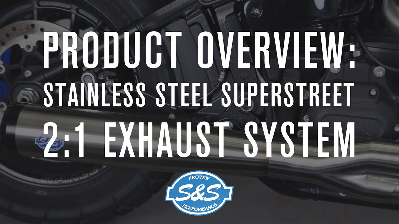 S&S Cycle Product Overview - Stainless Steel SuperStreet 2:1 Exhaust ...