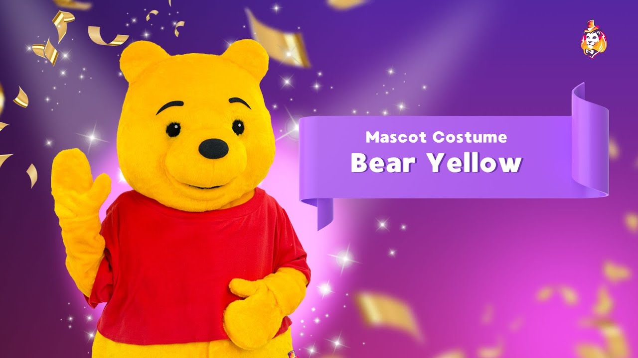 Bear Yellow Mascot Costume - YouTube