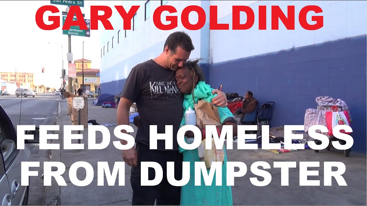 GARY GOLDING FEEDS HOMELESS FROM DUMPSTER ON SKID ROW. TARZAN of Los ...