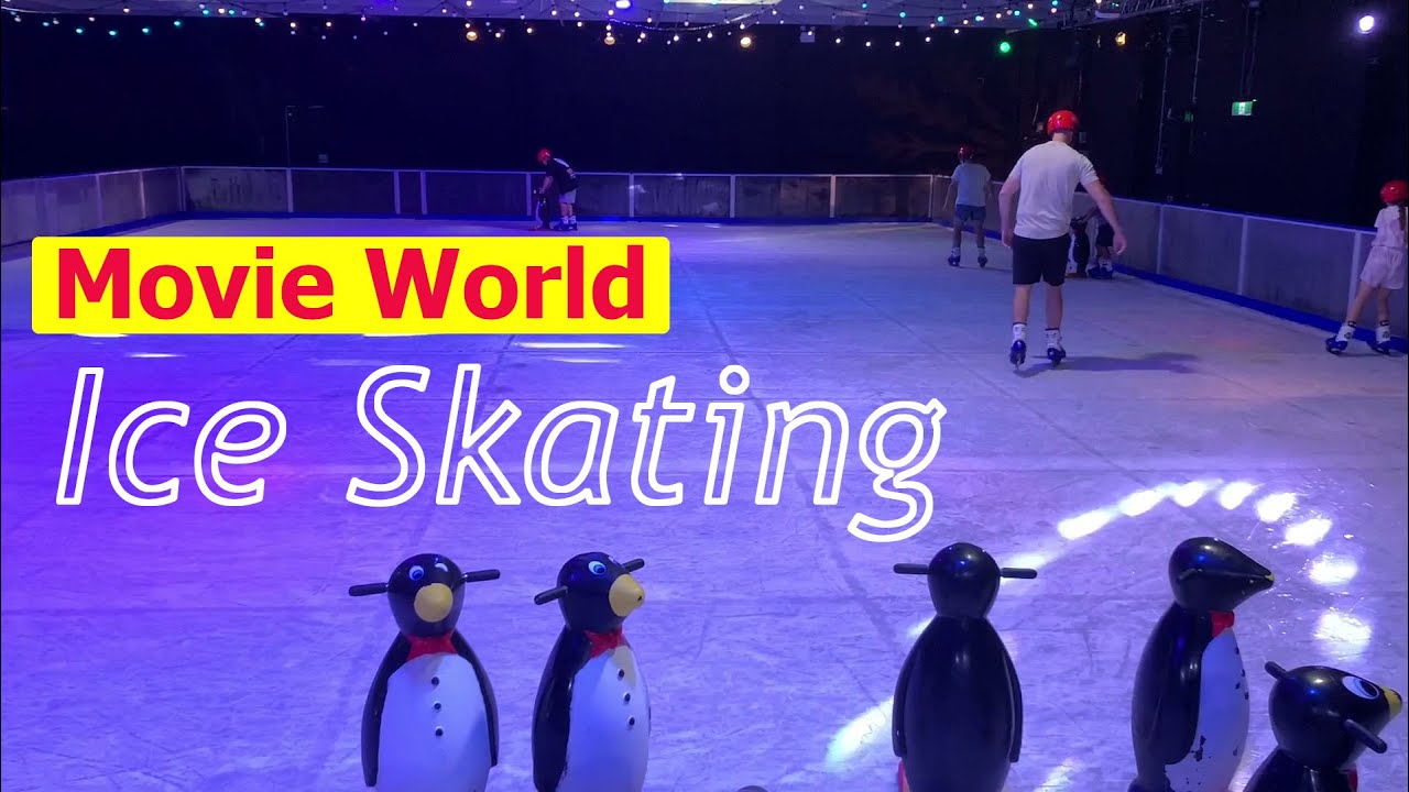 Movie World Gold Coast Ice Skating [Australia] | White Christmas - YouTube