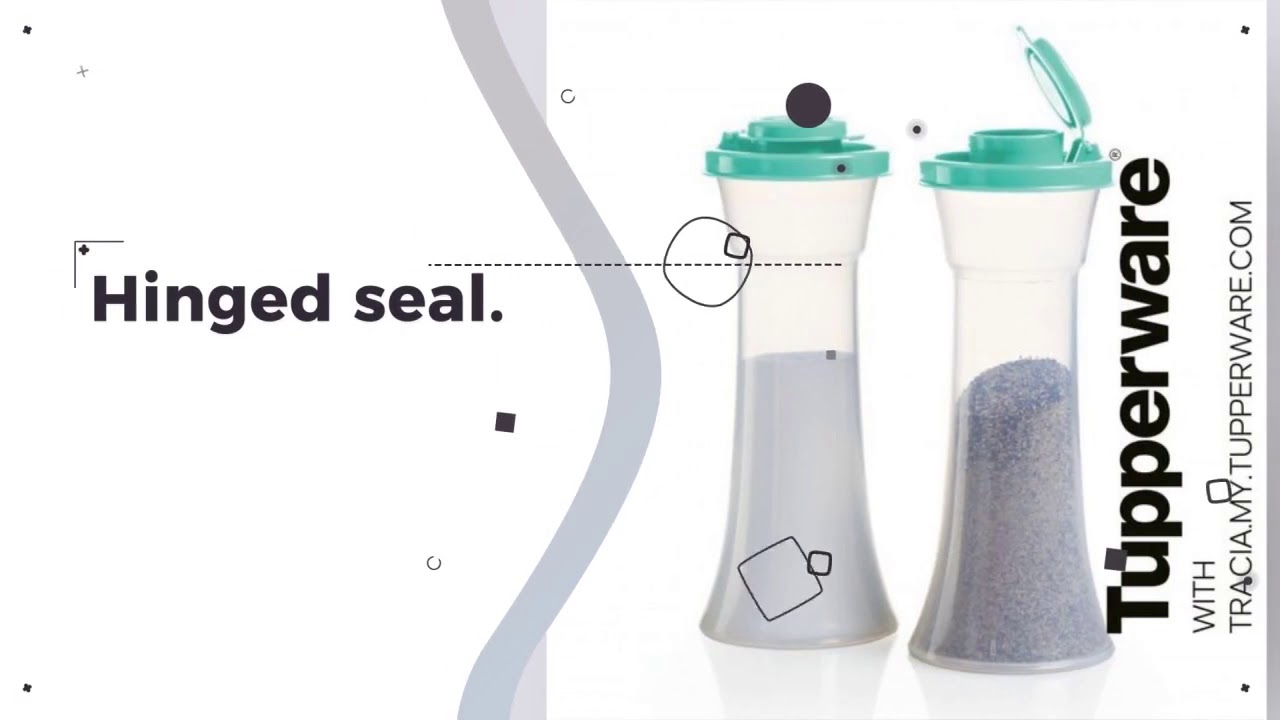 TUPPERWARE LARGE HOURGLASS SALT AND PEPPER SHAKERS - YouTube