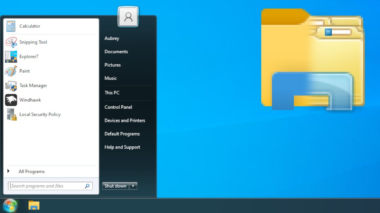 Explorer7 - Windows 7's Explorer on Windows 10 - YouTube