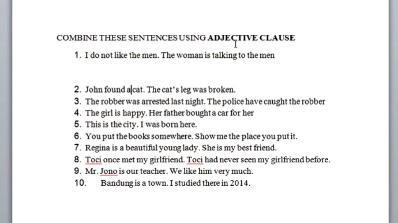 Pembahasan soal Adjective Clause - Video Pembelajaran Bahasa Inggris ...