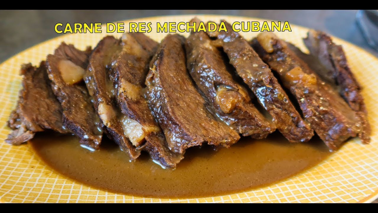 Boliche Mechado Receta Cubana carne de res mechada - YouTube