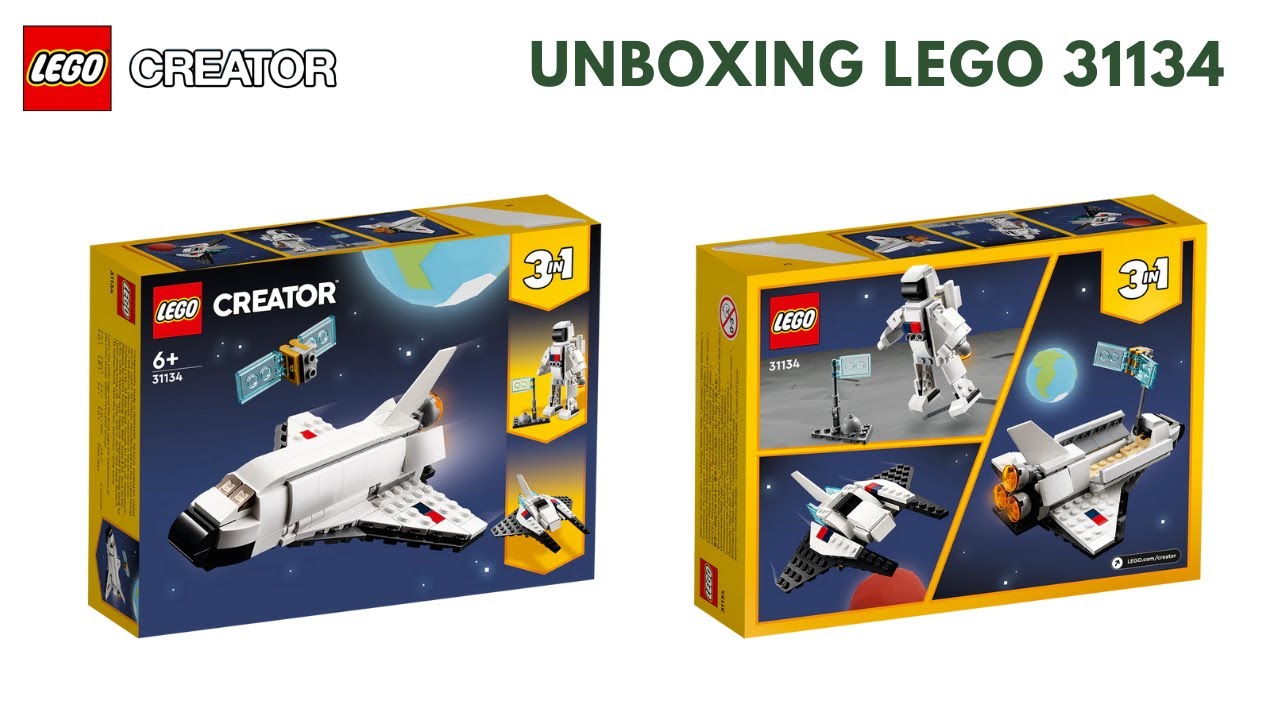 Unboxing Lego 31134 | Lego Creator 3 in 1 | A Space Shuttle, An ...