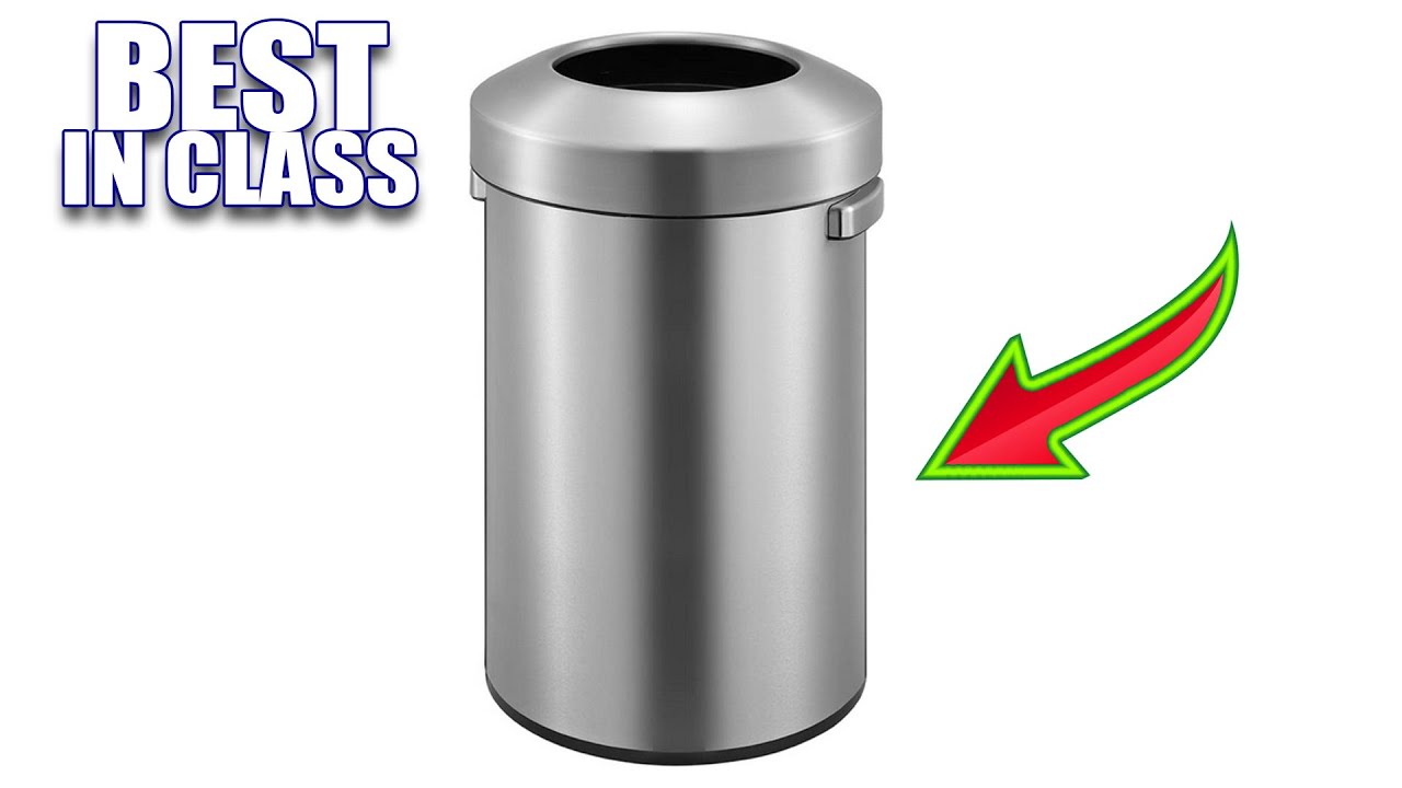 EKO Urban Commercial Open Top Trash Can - YouTube
