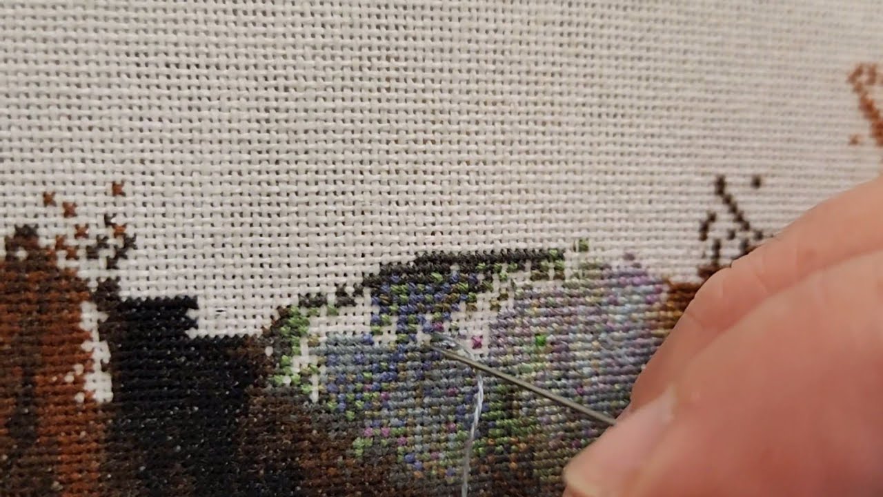 Stitch with Me - confetti area stitched 1 over 1 - starting and ...