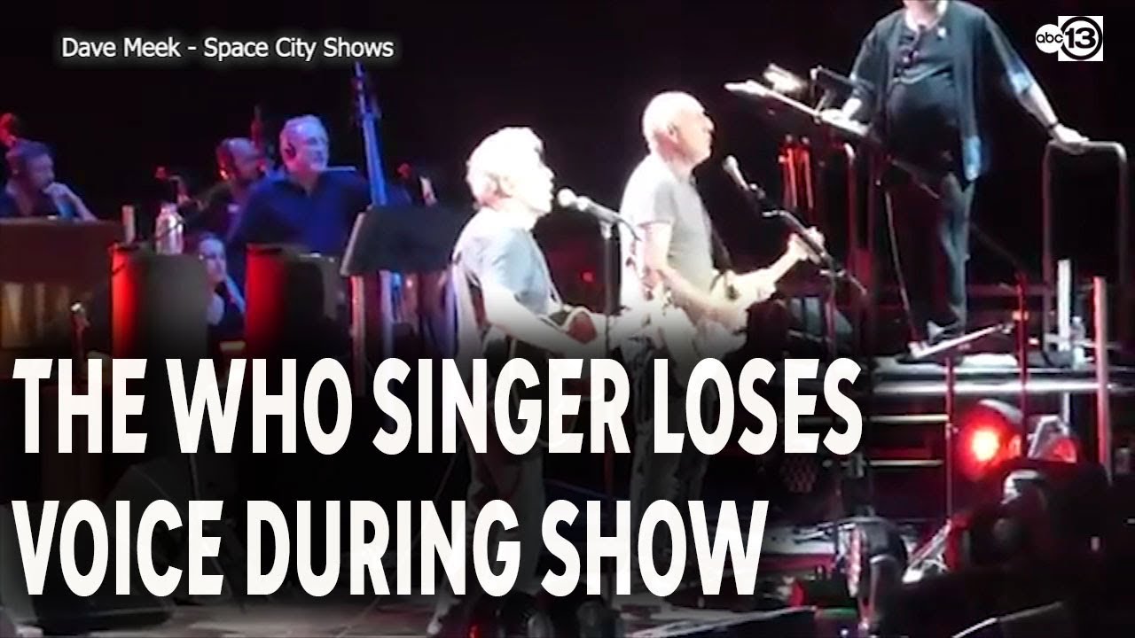 The Who lead singer loses voice during Houston show - YouTube