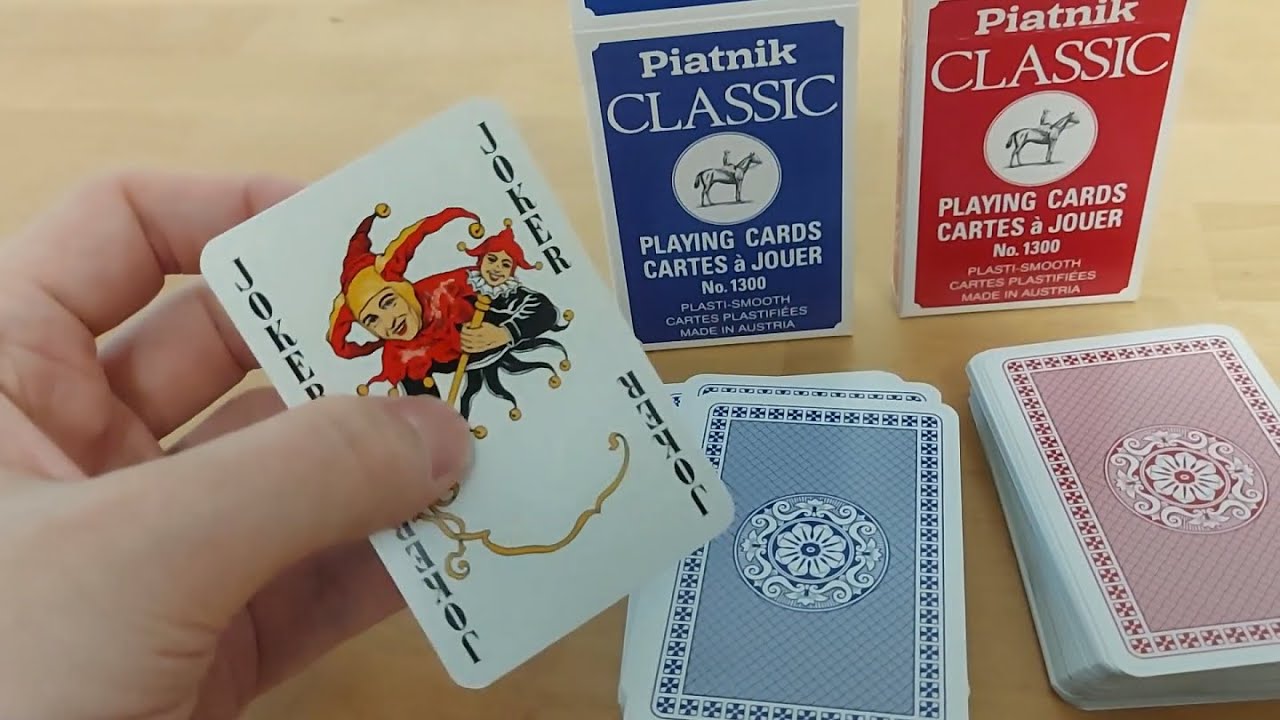 Piatnik Classic Playing Cards No. 1300 (Bridge-size). Red and Blue ...