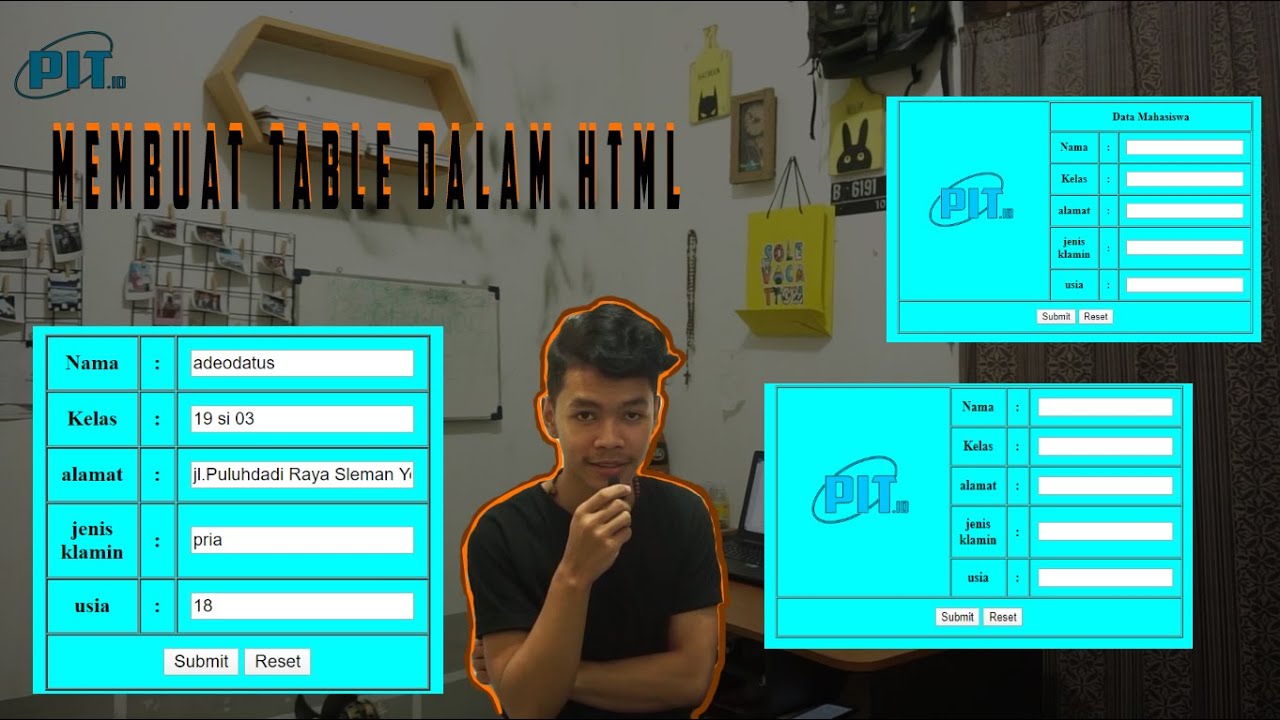 Tutorial Membuat Table dalam HTML - YouTube