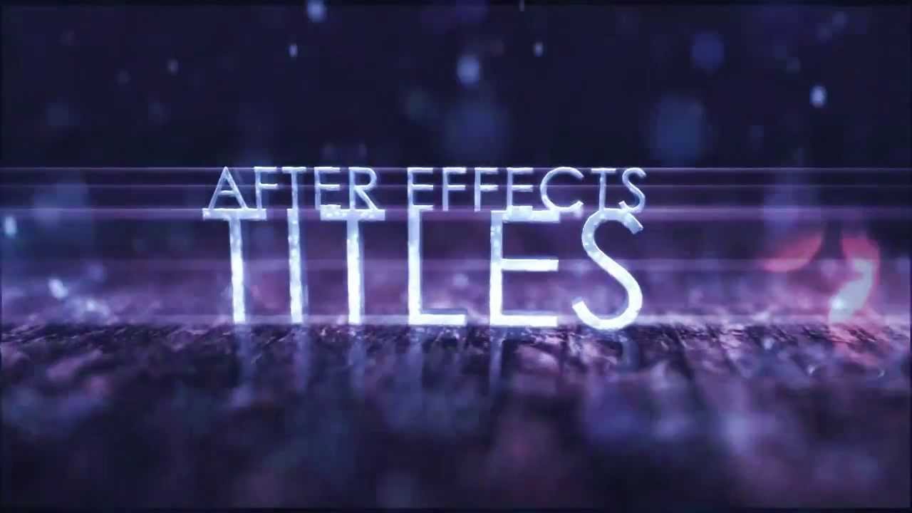 Rain Titles Custom After Effects Project Download - YouTube