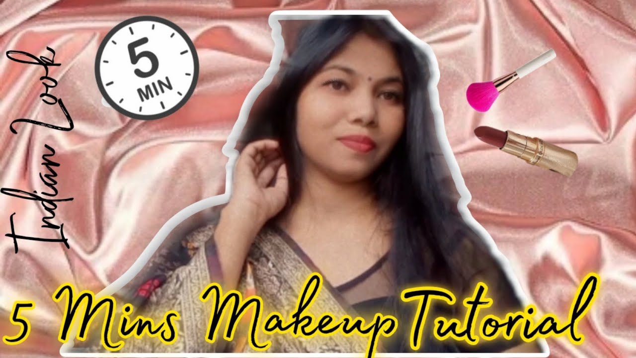 5 Mins Makeup Tutorial💄| 5 Mins Makeup Tutorial for Beginners | Indian Look #tutorial #makeup # ...