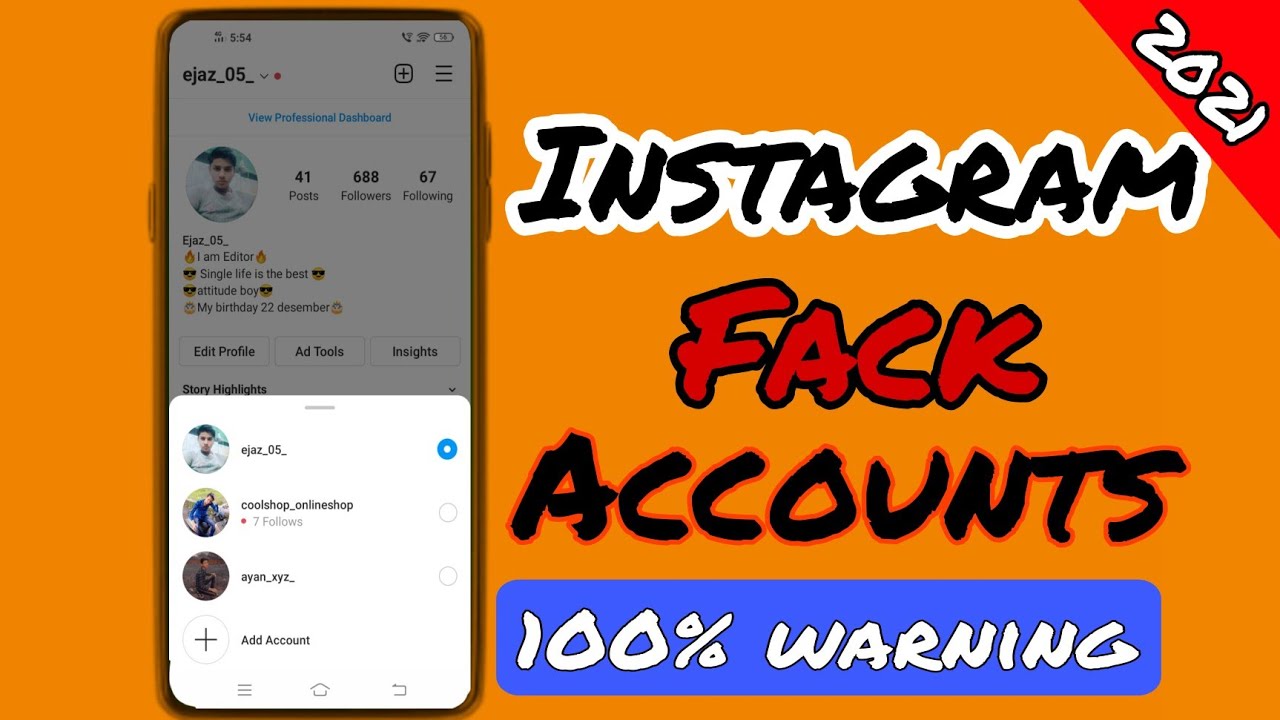 Instagram par Fack account kaise banaye 2021 naw trick | How to create ...