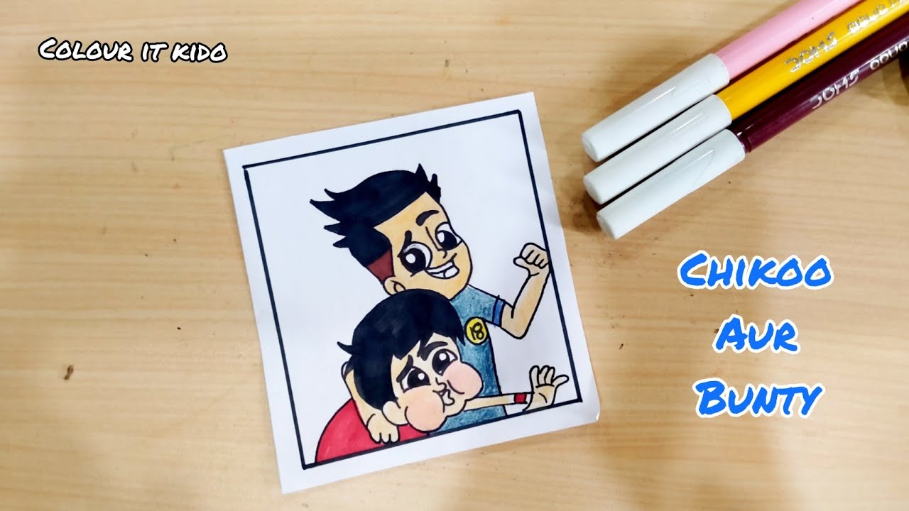 Chikoo aur Bunty | How to draw Chikoo aur Bunty Cartoon Drawing - YouTube