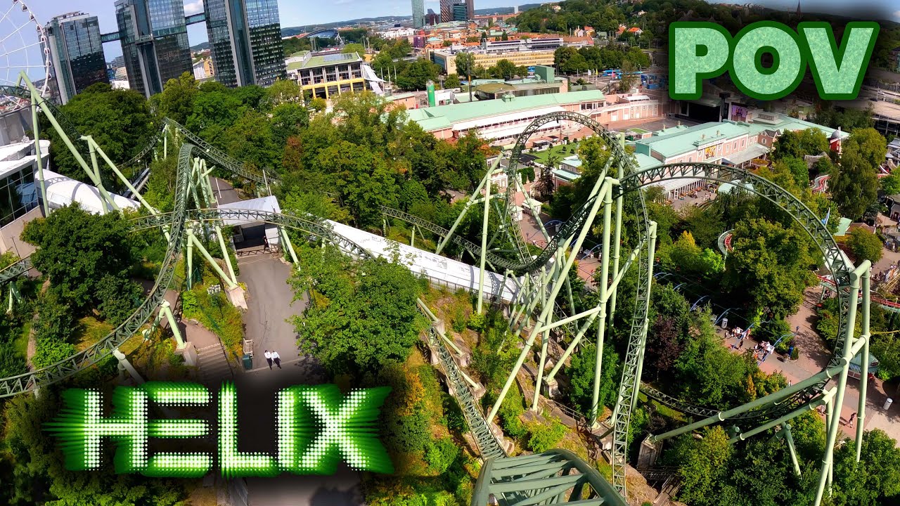 Helix Front Row POV Liseberg | Crazy Terrain Launch Coaster from Mack ...