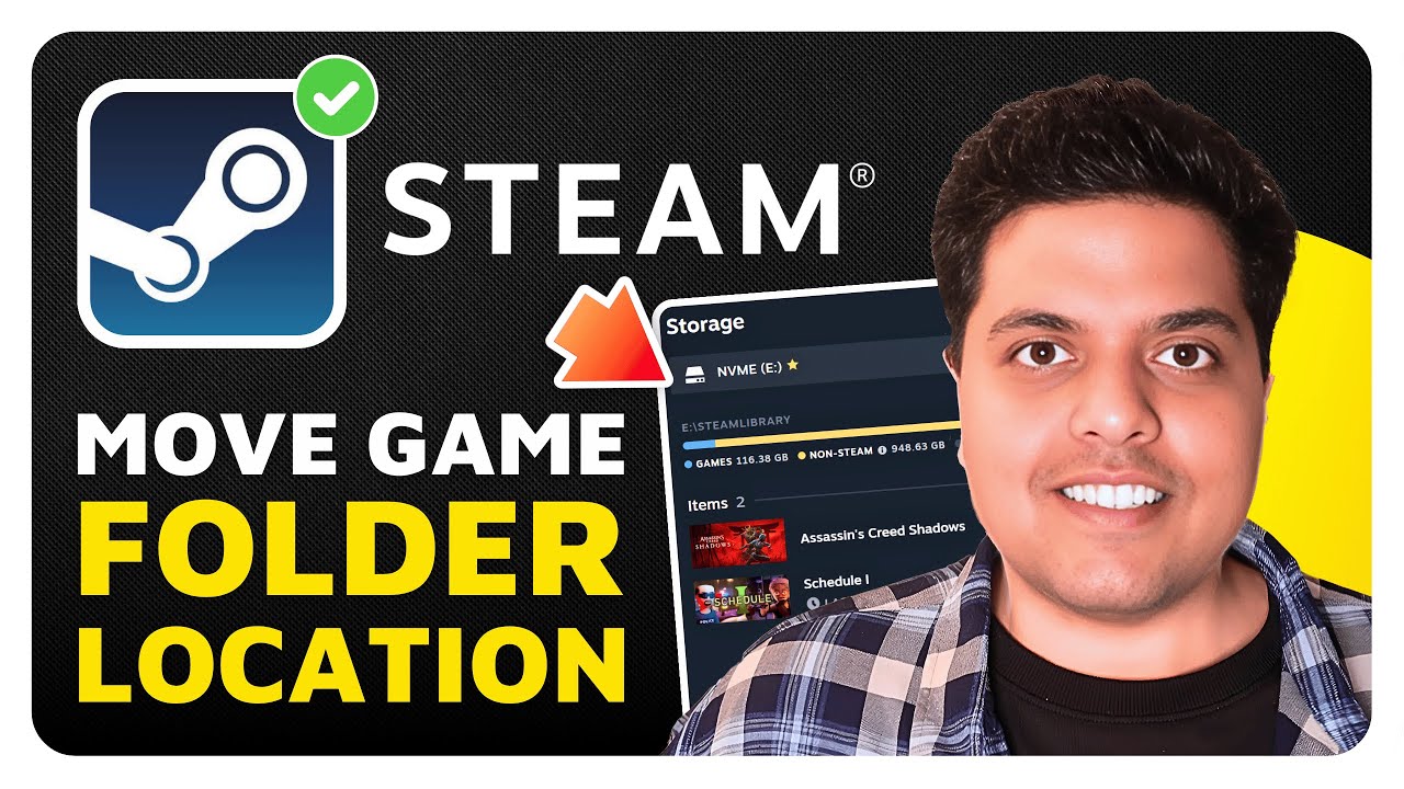 How To Move Game Folder Location on Steam (Easy Guide) - YouTube