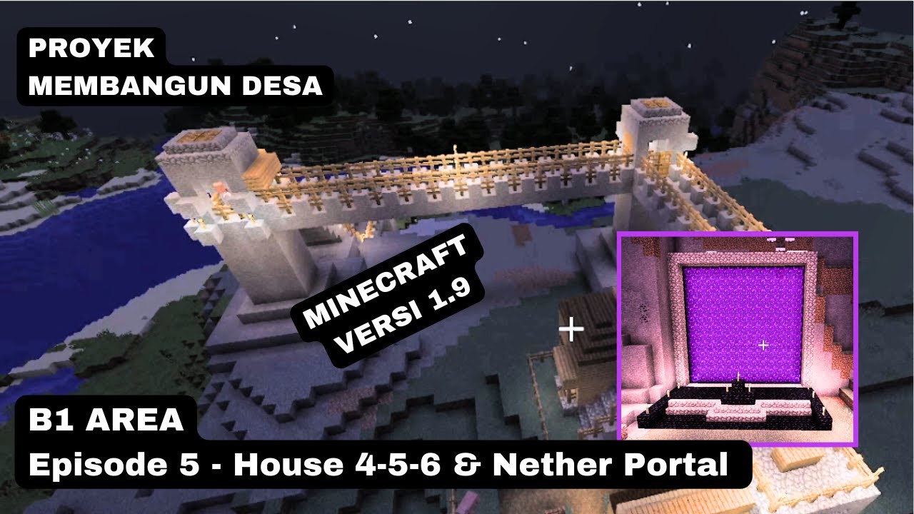Membangun Desa (Minecraft v1.9) : B1 AREA - Episode 5 : House 4,5,6 ...