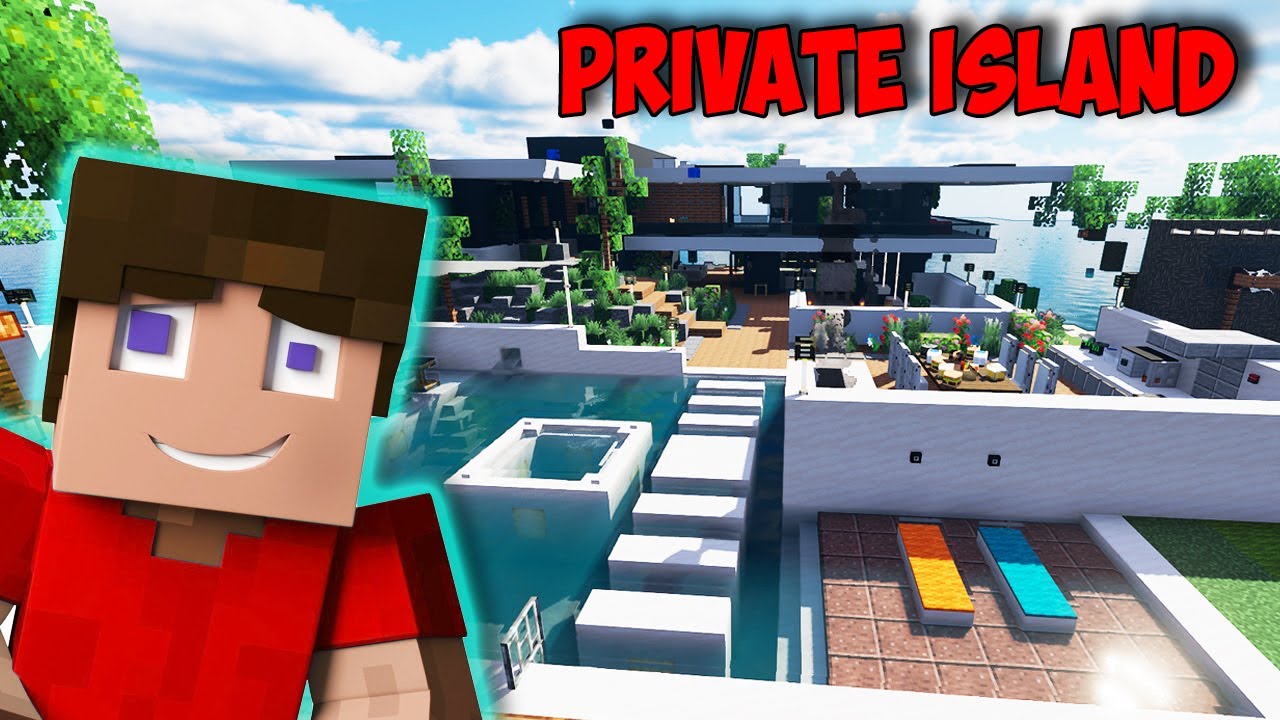 Minecraft , MOST EXPENSIVE Mansion With Private Island !! - YouTube