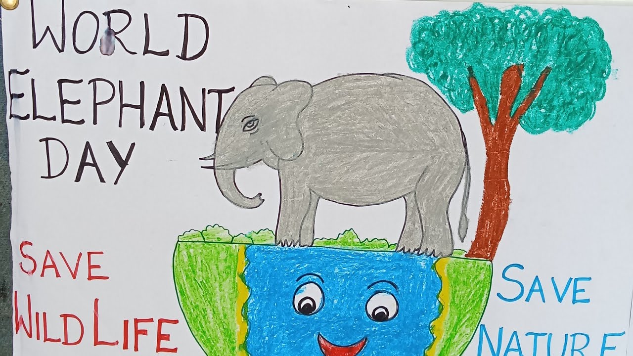 Elephant day|World Elephant day|Save elephant|Sengo Preschool kidzee ...