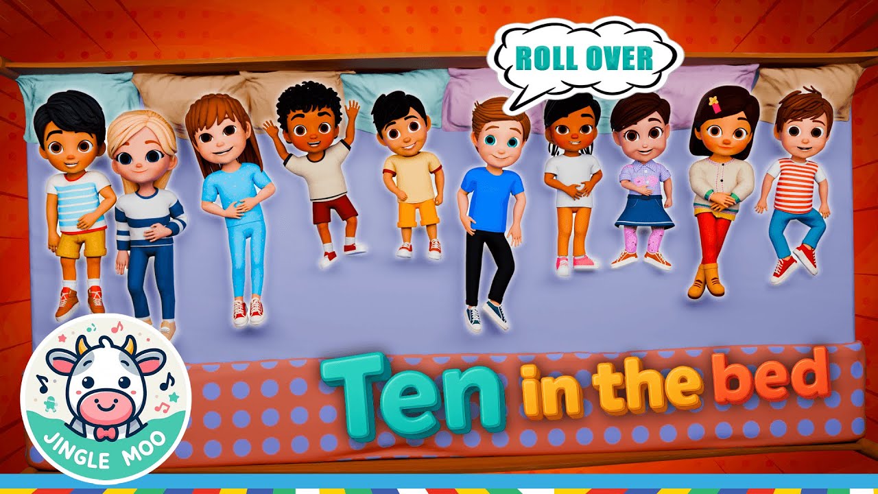 10 In The Bed & The Little One Said Roll Over, Roll Over! | Nursery ...