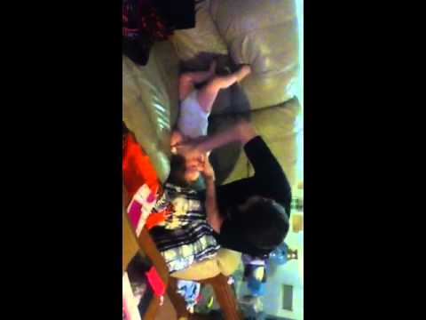 Alexis being tickled by daddy