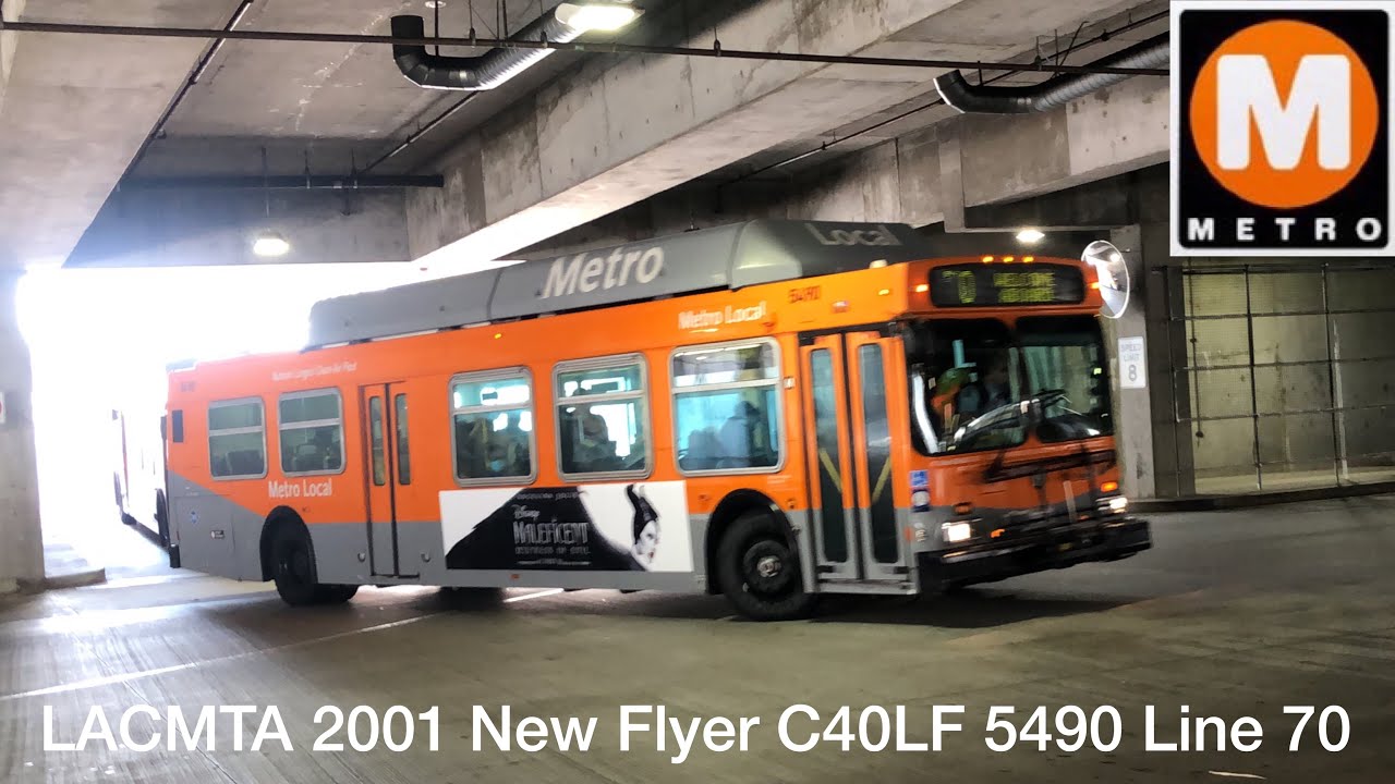 LACMTA 2001 New Flyer C40LF 5490 Line 70 - YouTube