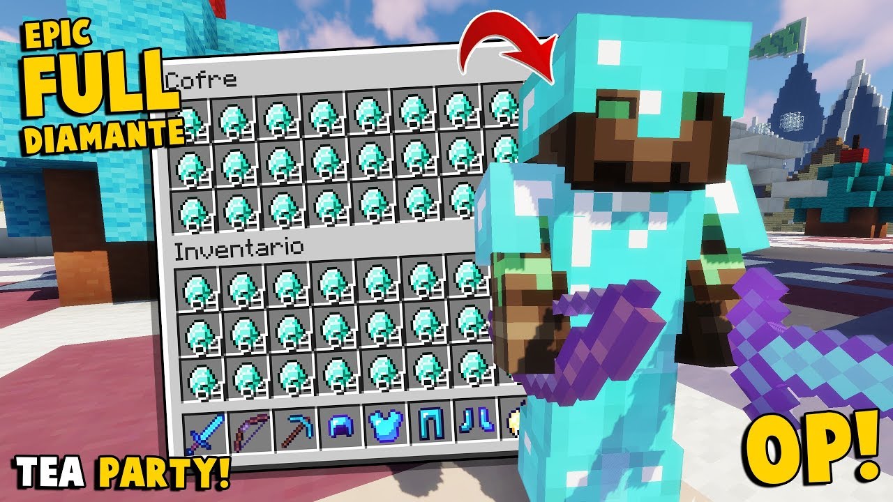 ¡EL MEJOR FULL DIAMANTE de TEA PARTY HA VUELTO! 😱💎 EGGWARS MINECRAFT ...