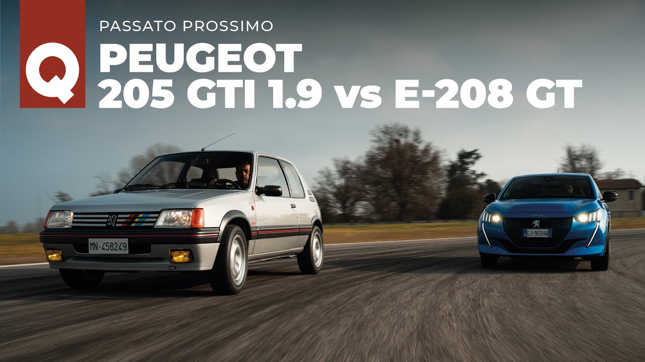 Peugeot 205 GTI 1.9 vs E-208: passato prossimo - YouTube