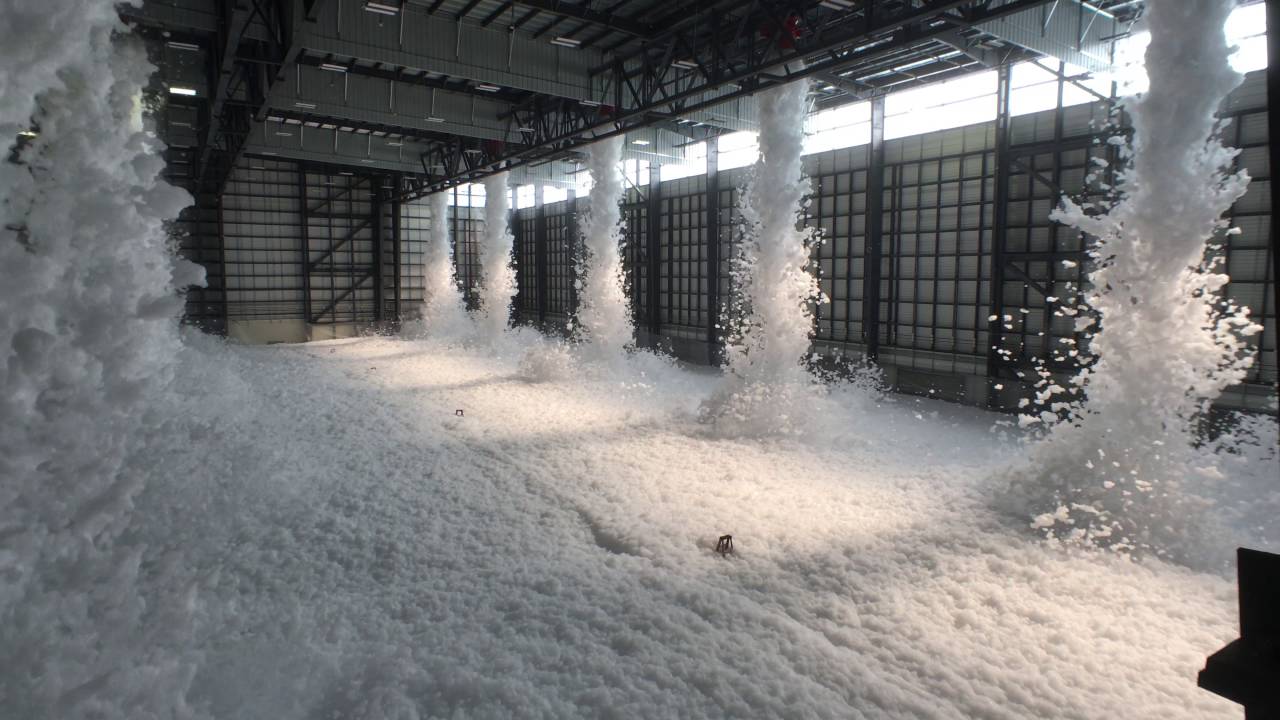 Successful Foam Testing 09-14-2016 - San Jose Airport Hangar 8 - YouTube