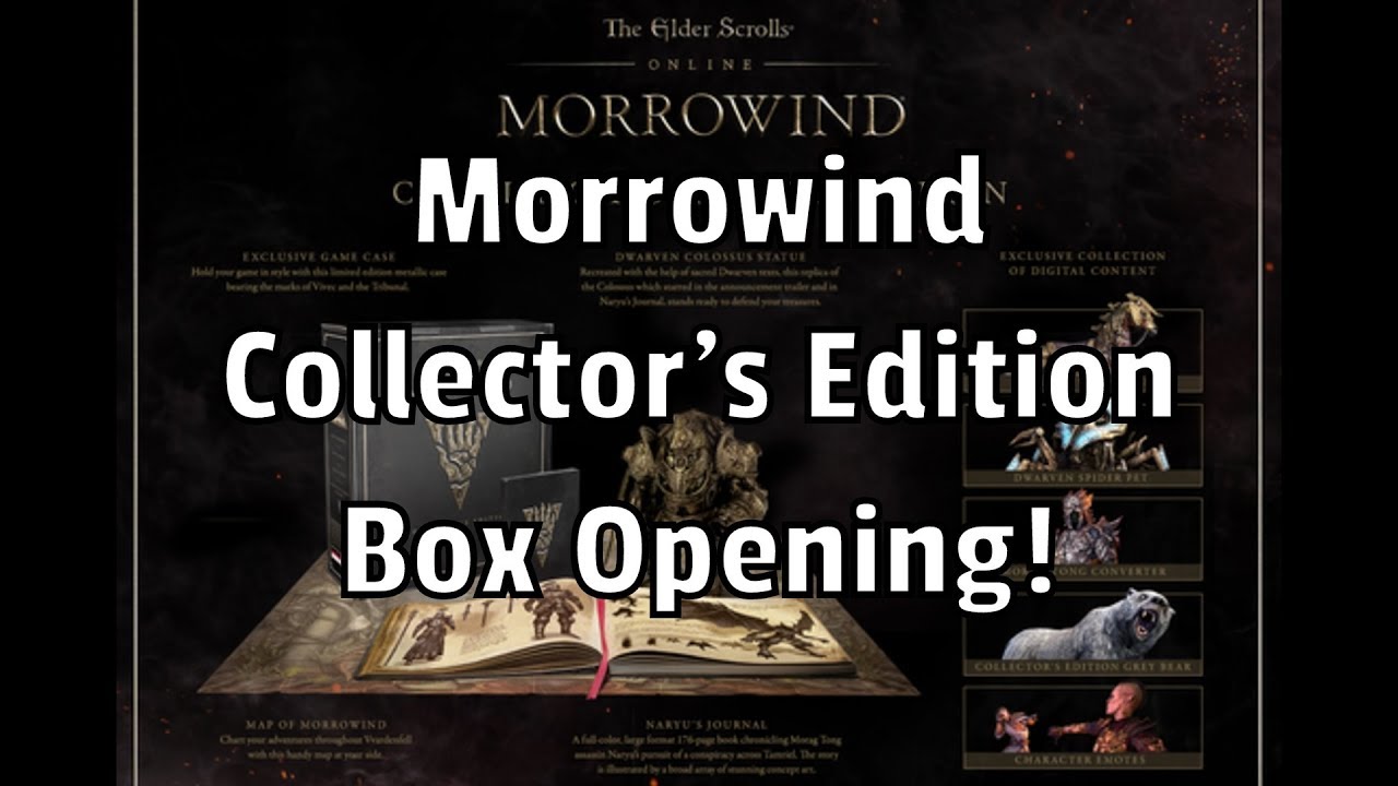 Opening The Morrowind Collectors Edition Box - YouTube