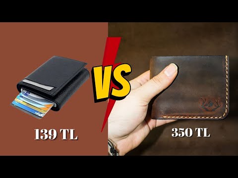 139 TL Çakma Deri vs 350 TL Gerçek Deri Cüzdan /// Mekanizmalı Cüzdan İncelemesi