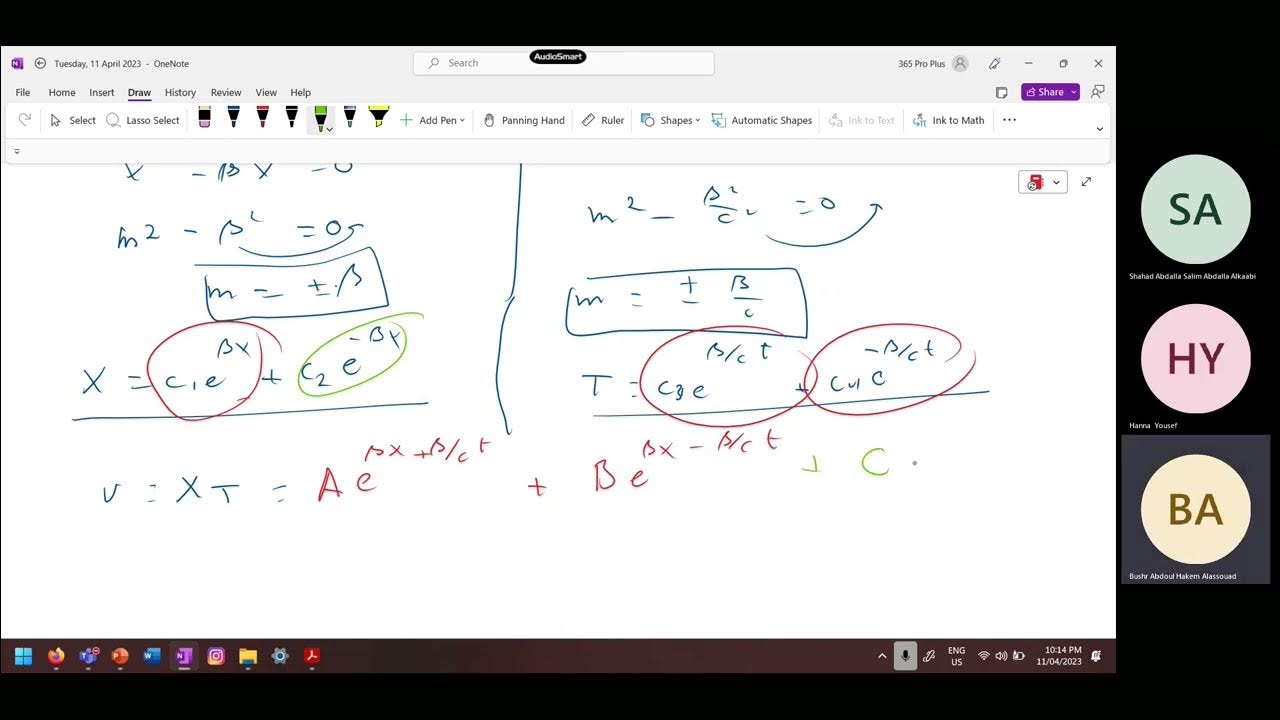 Eng. Beshr Alaswad | Tutorial 4 - PDE Separation of Variables - Part 2 : Method 2 - YouTube